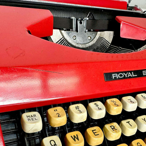 Antique Red Firebird Old Fashioned Typewriter Prop – AbracadabraNYC