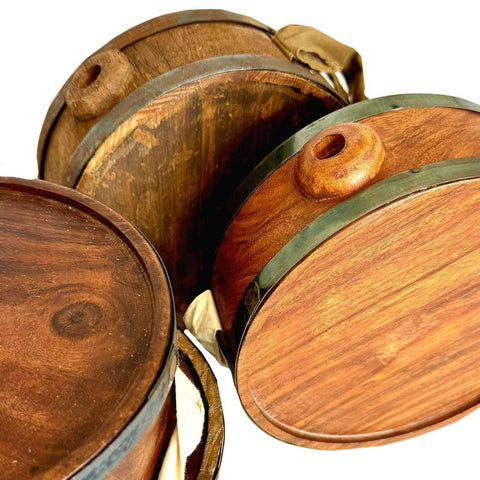 Brown Wood Canteen Water Container Prop – AbracadabraNYC