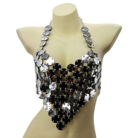 Exclusive Silver Coin Linked Halter Top – AbracadabraNYC