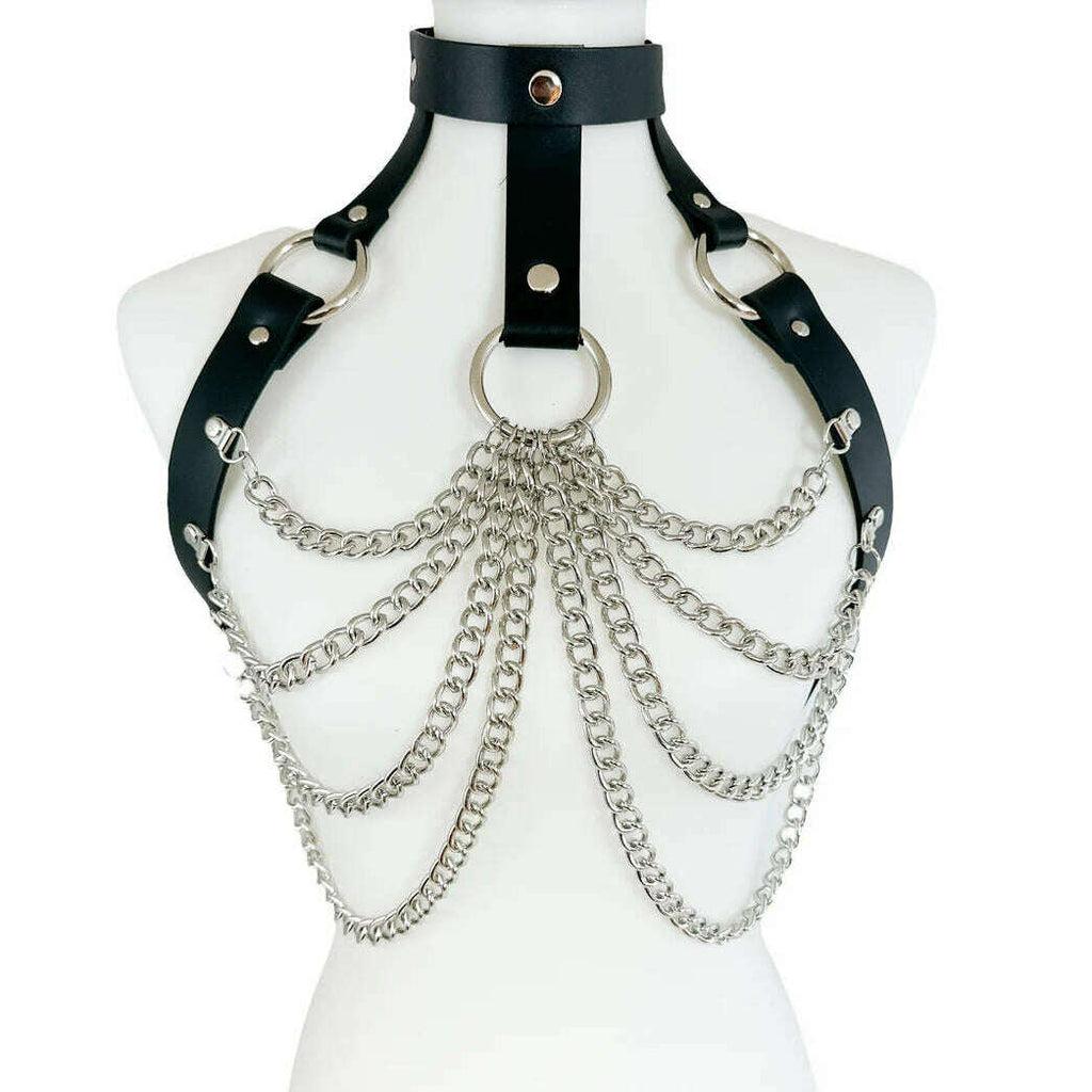 Heavy Duty Black Rib Cage Chain Harness – AbracadabraNYC