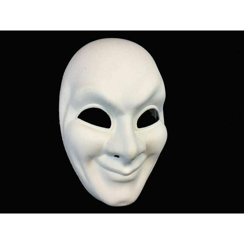 Plastic Full Face White Mask – AbracadabraNYC