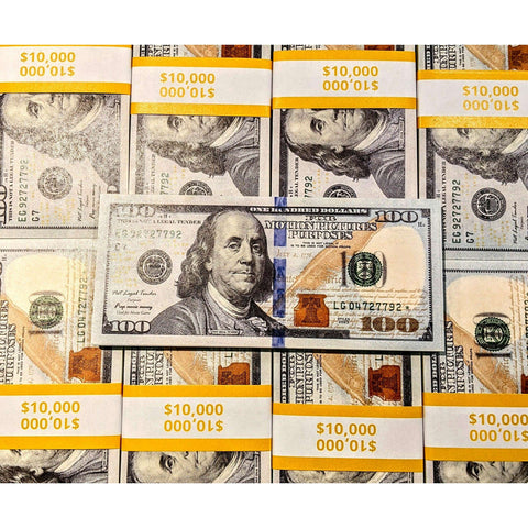 Realistic $100 Prop Money Stack - 100 Bills Per Stack – AbracadabraNYC
