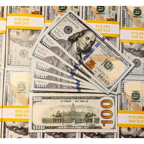 Realistic $100 Prop Money Stack - 100 Bills Per Stack – AbracadabraNYC