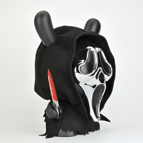 Ghost Face Chrome Mask 8" Dunny Vinyl Art Figure – AbracadabraNYC