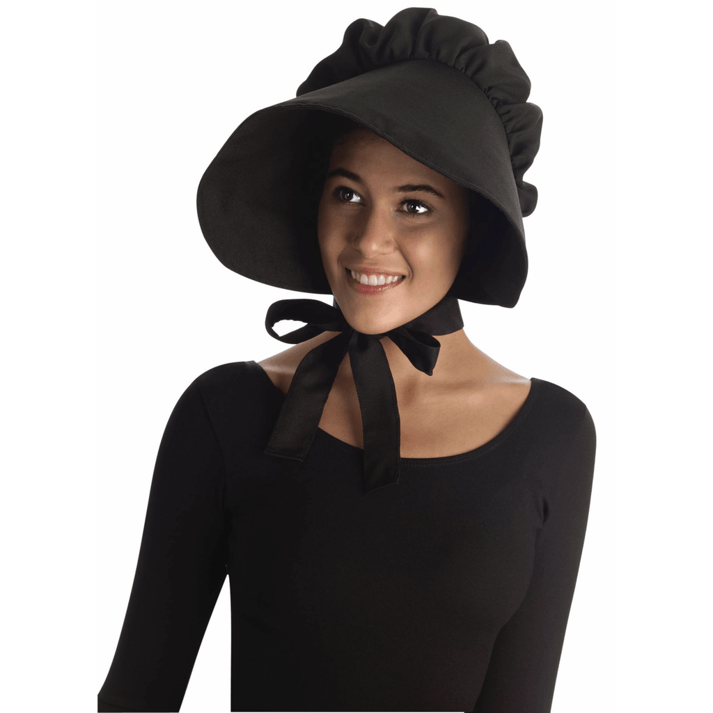Black Colonial Style Adult Bonnet – AbracadabraNYC