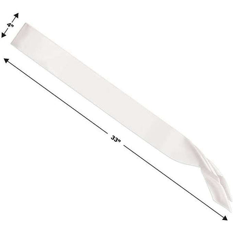 White Satin Sash – AbracadabraNYC