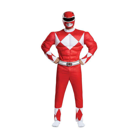 Classic Power Ranger Red Ranger Muscle Adult Costume – AbracadabraNYC