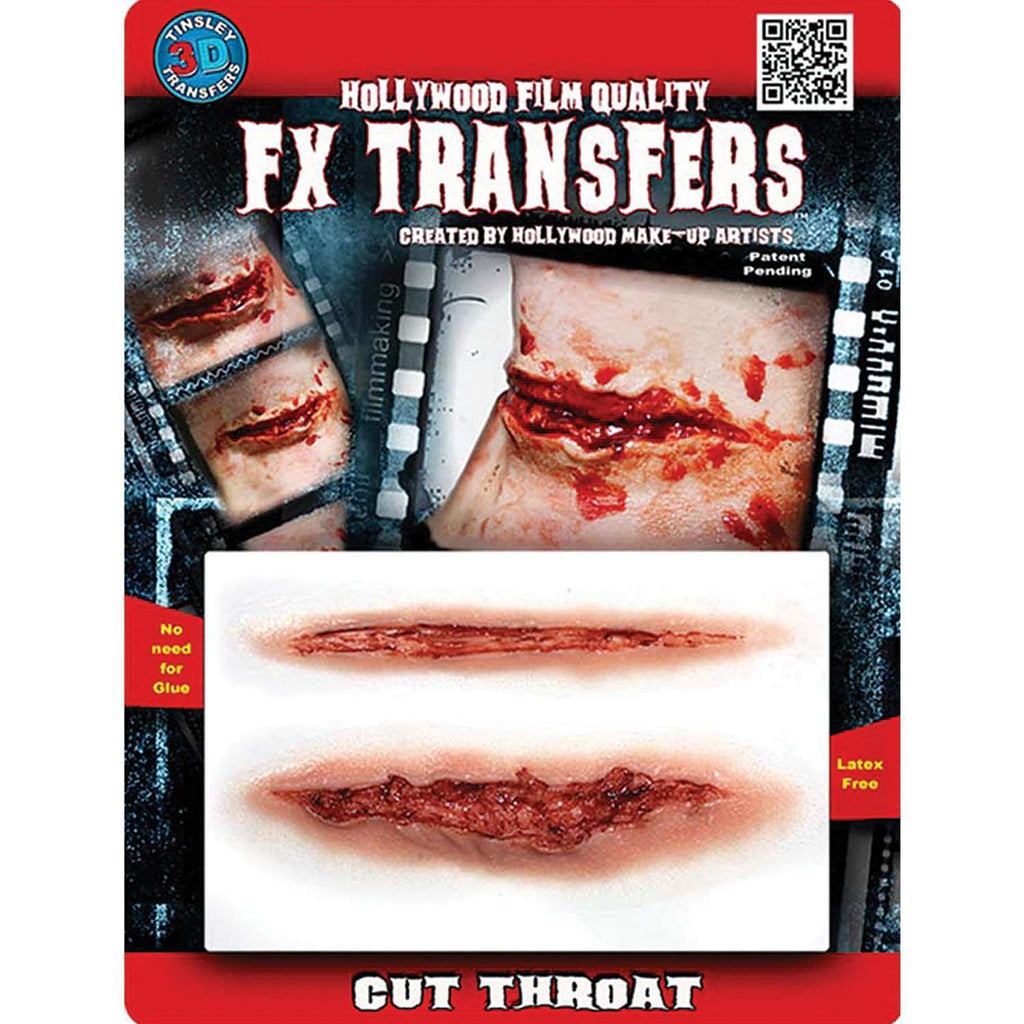 Tinsley Cut Throat Makeup FX Water Transfer Prosthetic – AbracadabraNYC