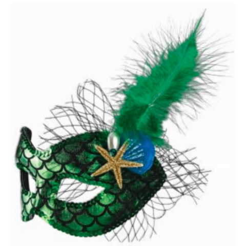 Green Mermaid Half Mask – AbracadabraNYC